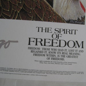 The Spirit of Freedom, Patriotic Poster by Elio Huergo. Printed on ...