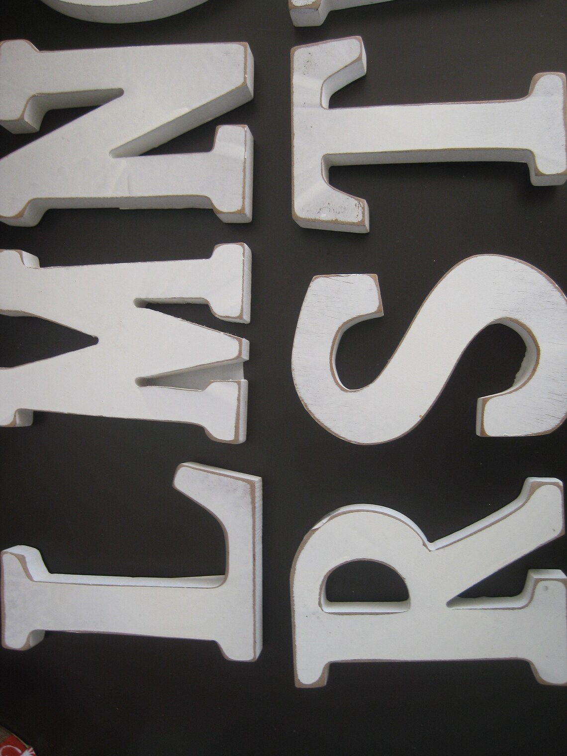 Wooden Letters Washed White Free Standing 4.5 X - Etsy