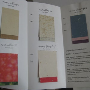 Vintage Craft Paper Samples Folder, YUEMEI Paper Samples. Diff. Sizes ...