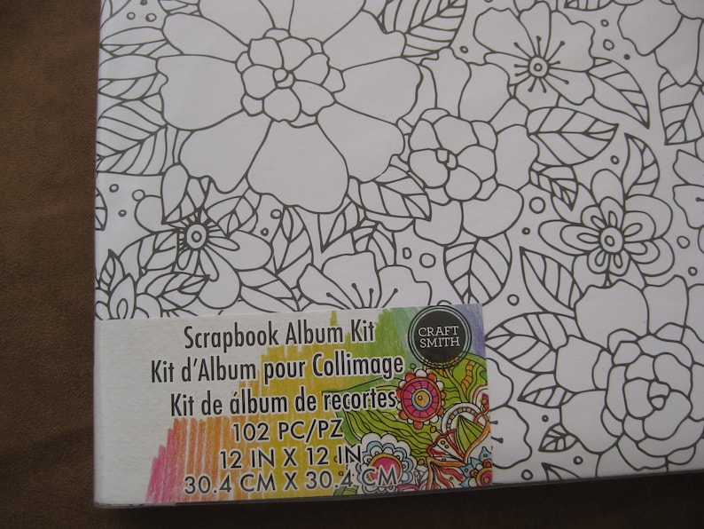 Color in Scrap Book Album Kit, 10 Double Sided Pages to Color, Stickers ...