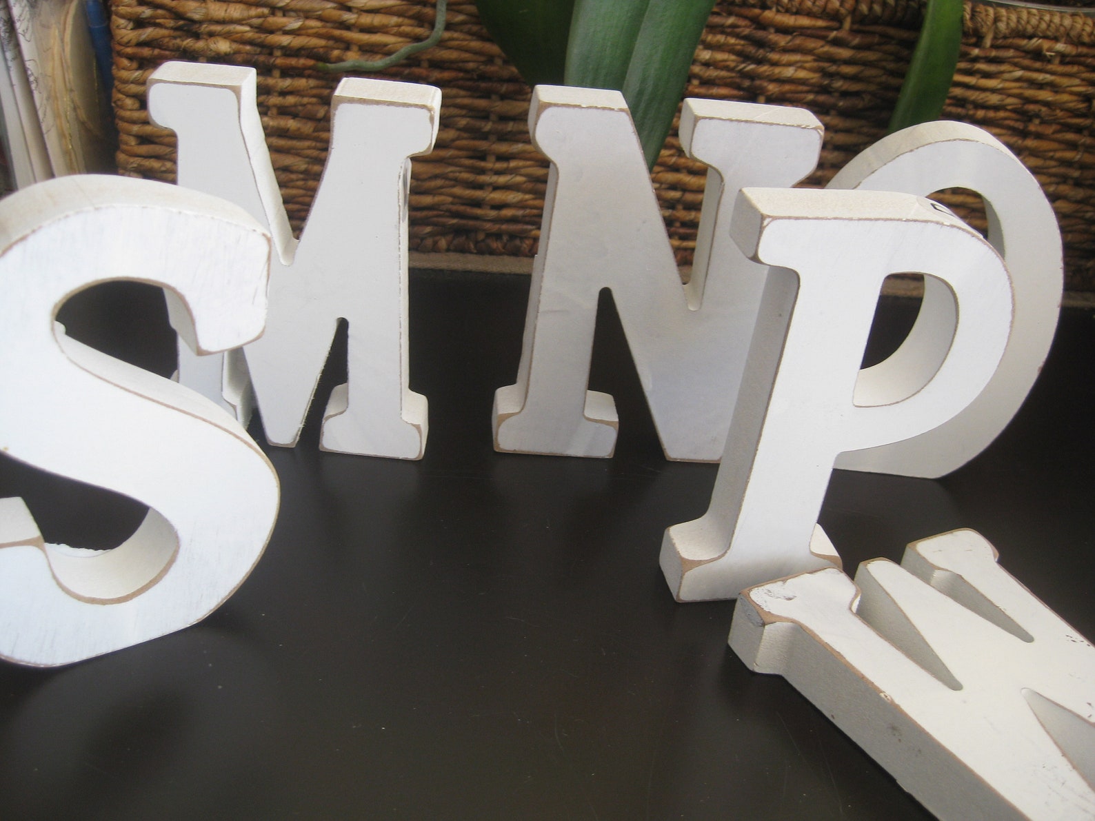 Wooden Letters Washed White Free Standing 4.5 X - Etsy