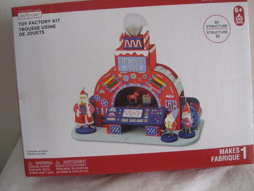 Christmas Toy Factory Craft Kit for Kids, Age 6+, to Assemble a 3D ...