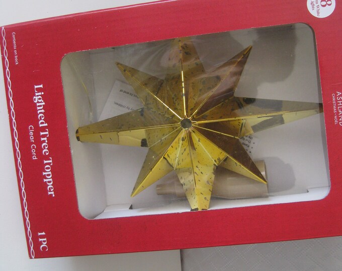 Christmas Lighted Tree Topper 10x7 W Clear Cord. - Etsy