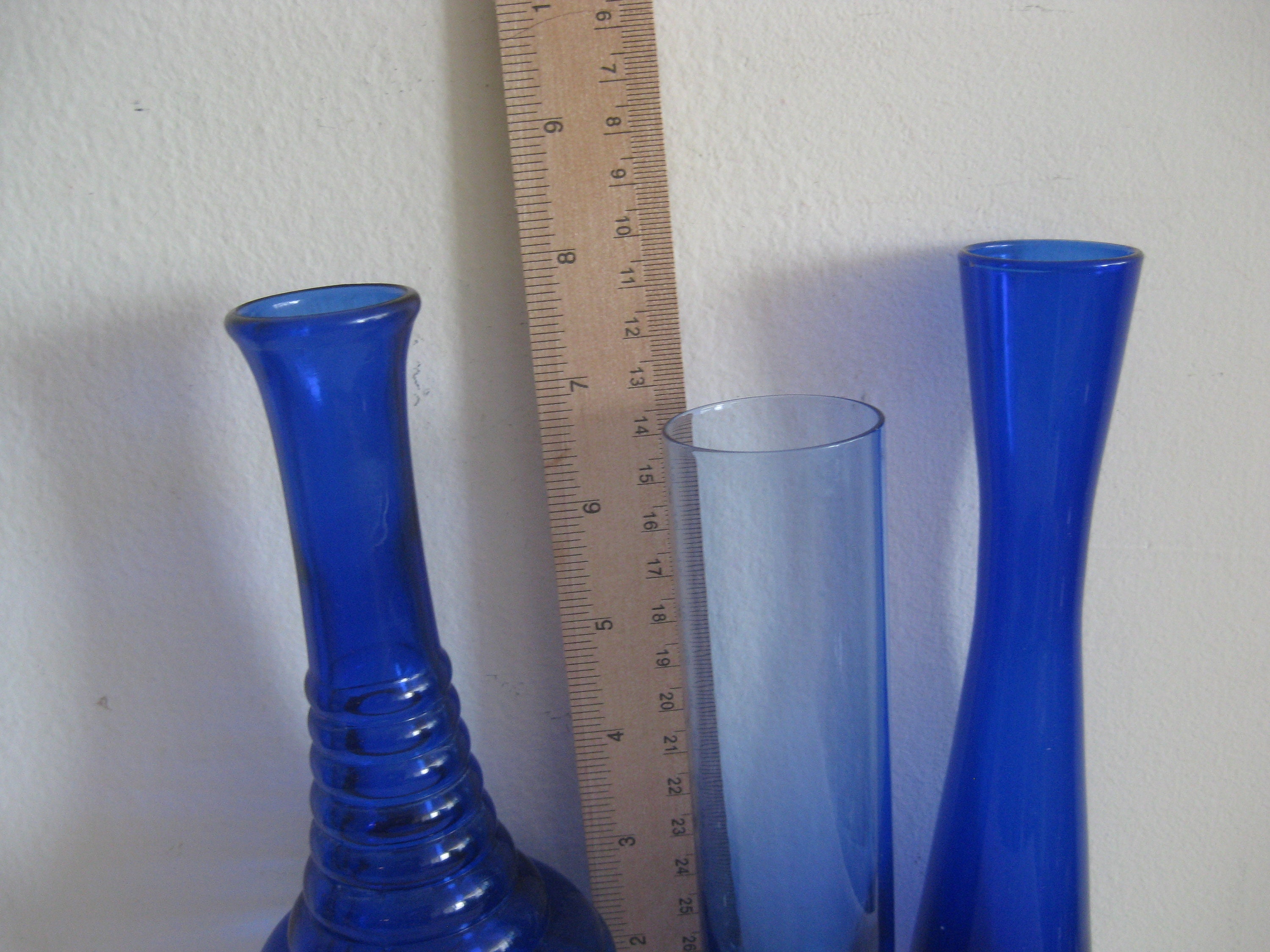 Blue Vases Group, 3 Vases to Add to Exsisting Group or Start a Vew ...