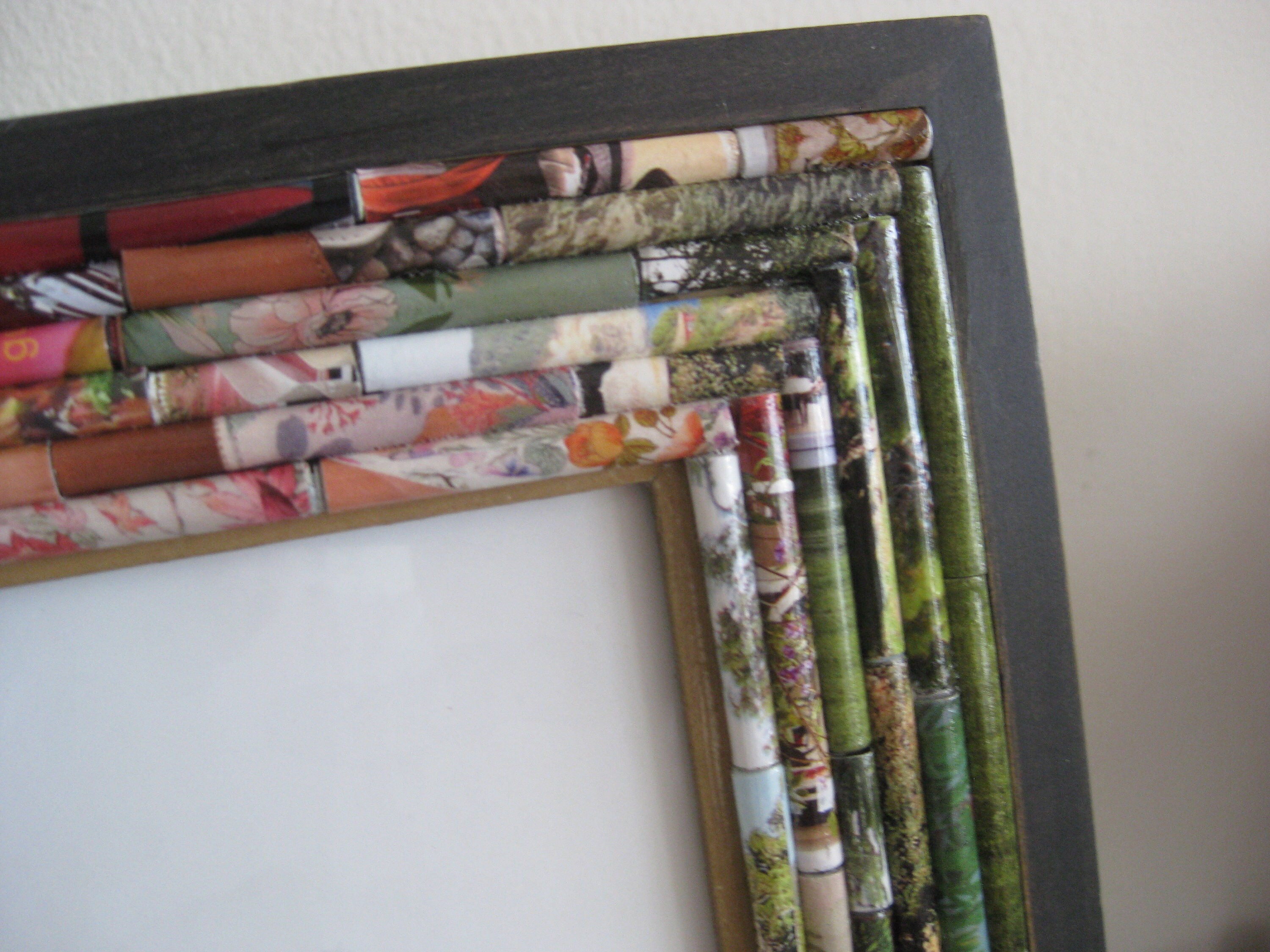 Picture Frame Hand Decorated W Up-cycled Paper Rolls Free - Etsy UK