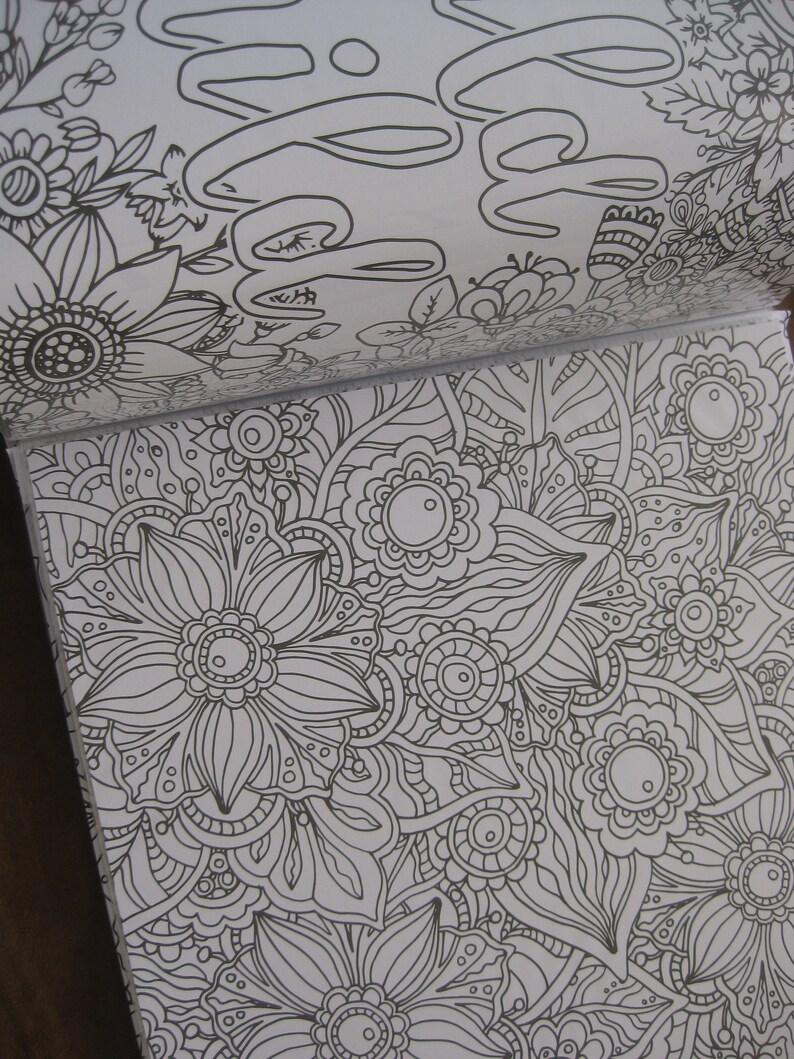 Color in Scrap Book Album Kit 10 Double Sided Pages to Color | Etsy