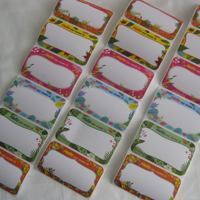 Name Tag Stickers - Etsy