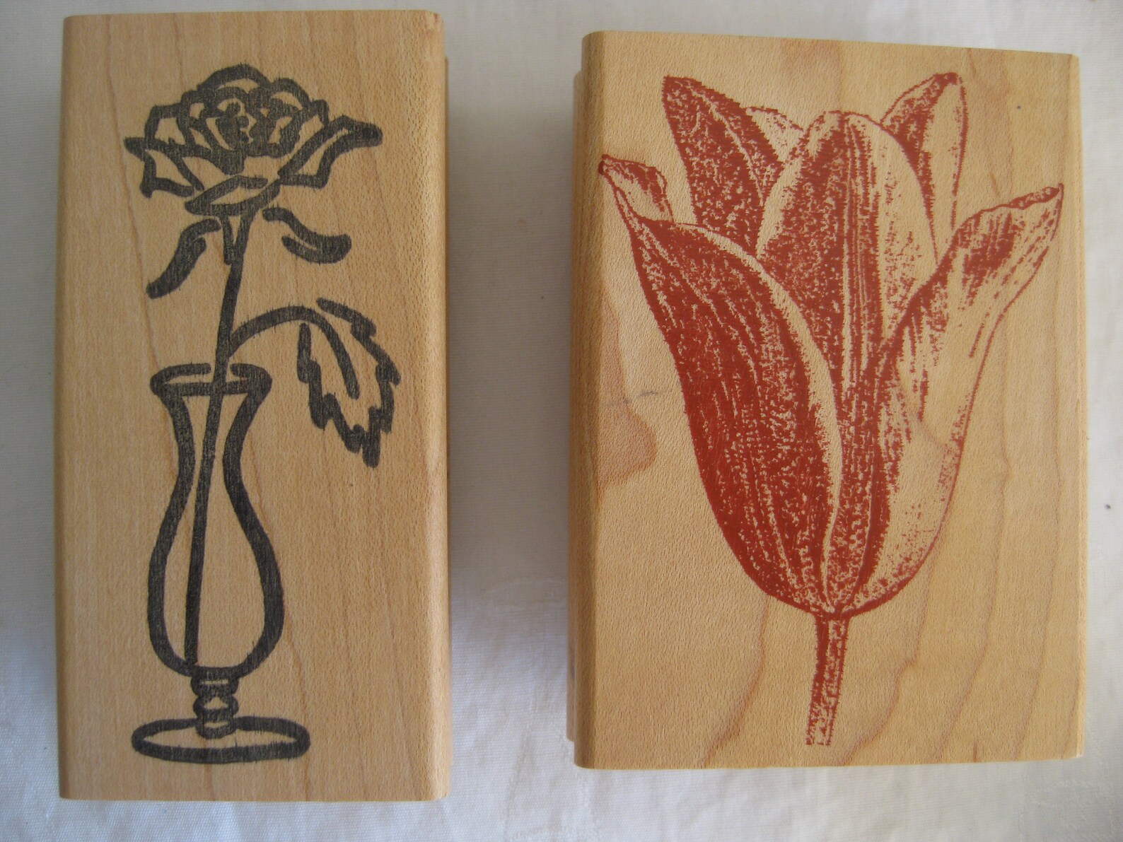 Stamp Set, 10 Different Flowers Stamps, Diff. Sizes, Some Gently Used ...