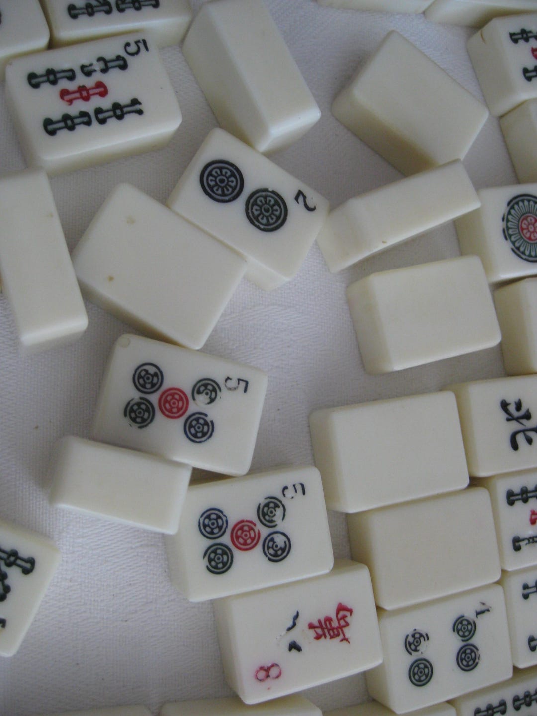 Mahjong Tiles, Vintage, White/ivory, Lot of 8 Tiles, Replacement ...