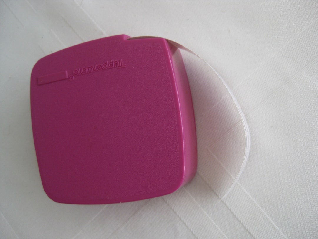 Vintage (1990's) Tupperware Hot Pink Label Dispencer W Roll of Labels ...