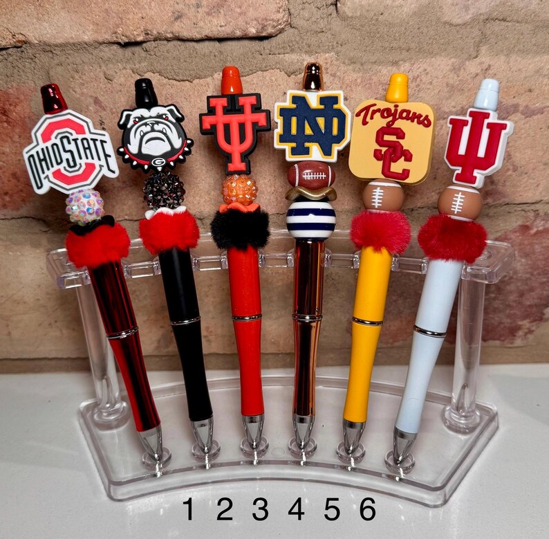 Custom Handmade Beaded Pen, College Pen, (the Collegiate Collection) - Etsy