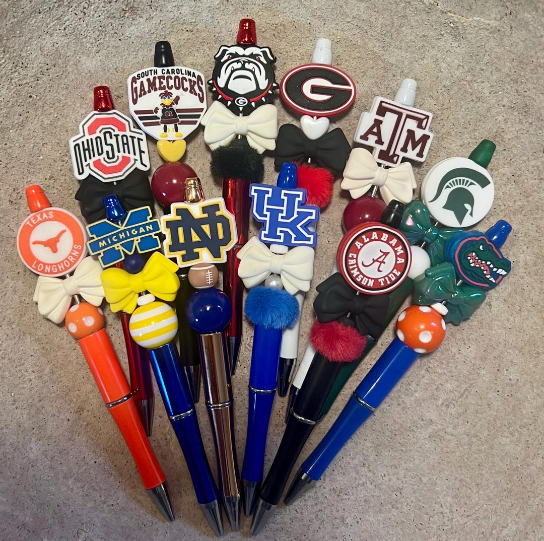 Custom Handmade Beaded Pen, College Pen, (the Collegiate Collection) - Etsy
