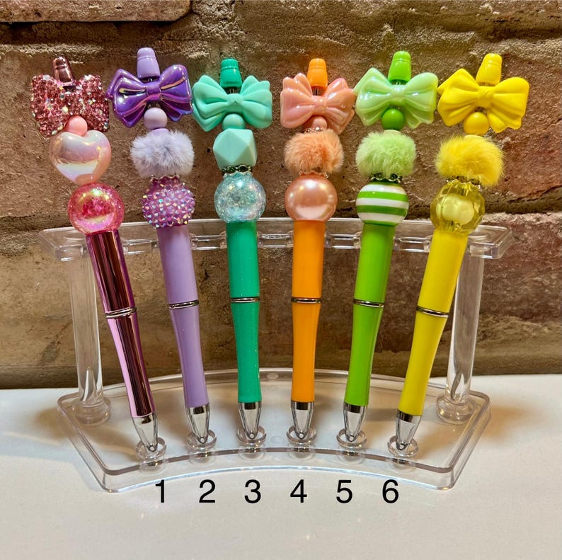 Custom Handmade Beaded Pen, Bow Pen (the Beaded Bow Collection) - Etsy