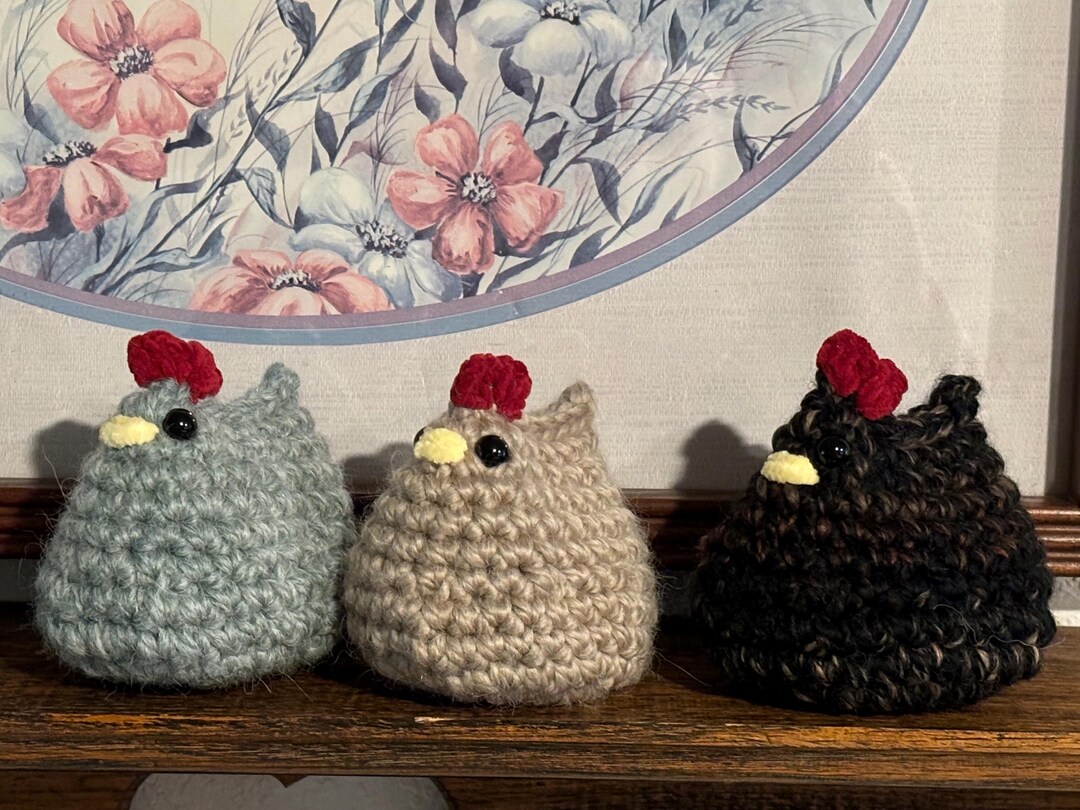 Chicken Crochet Home Decor, Shelf Decor, Farmhouse - Etsy