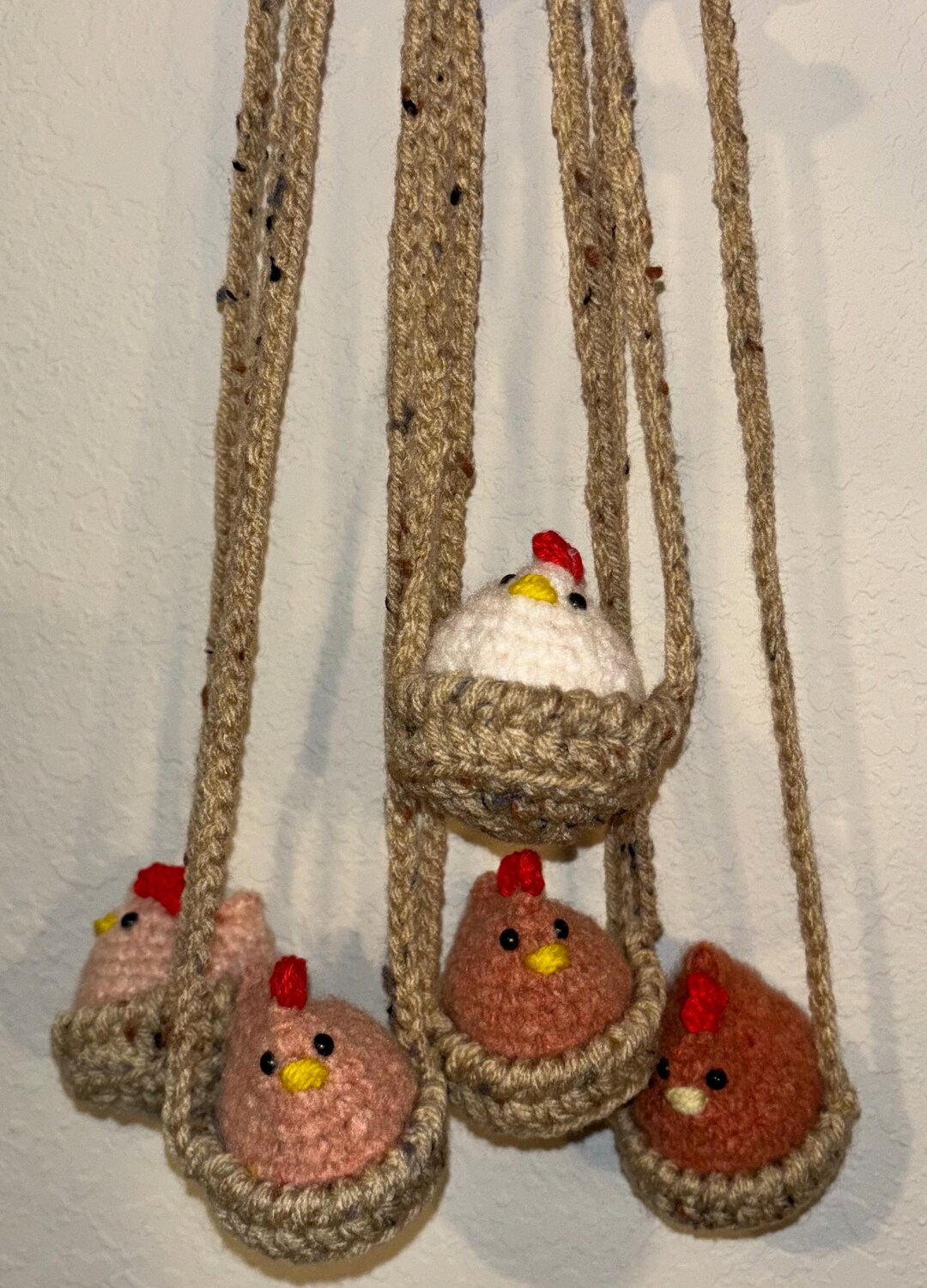 Crochet Chicken Car Mirror Hangers - Etsy