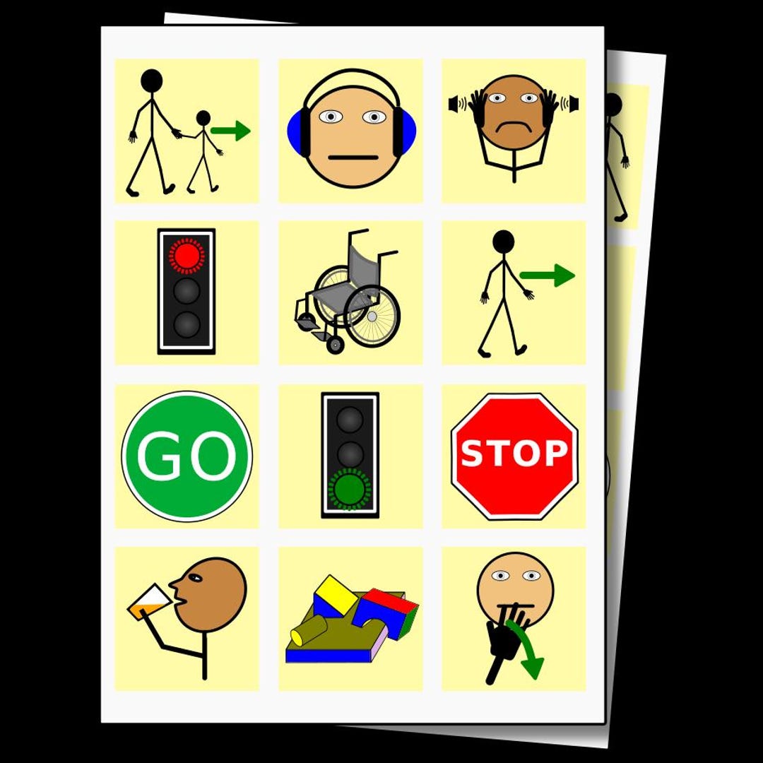 AAC Communication Symbols for Autism (printable PNG). Easily Inserted ...