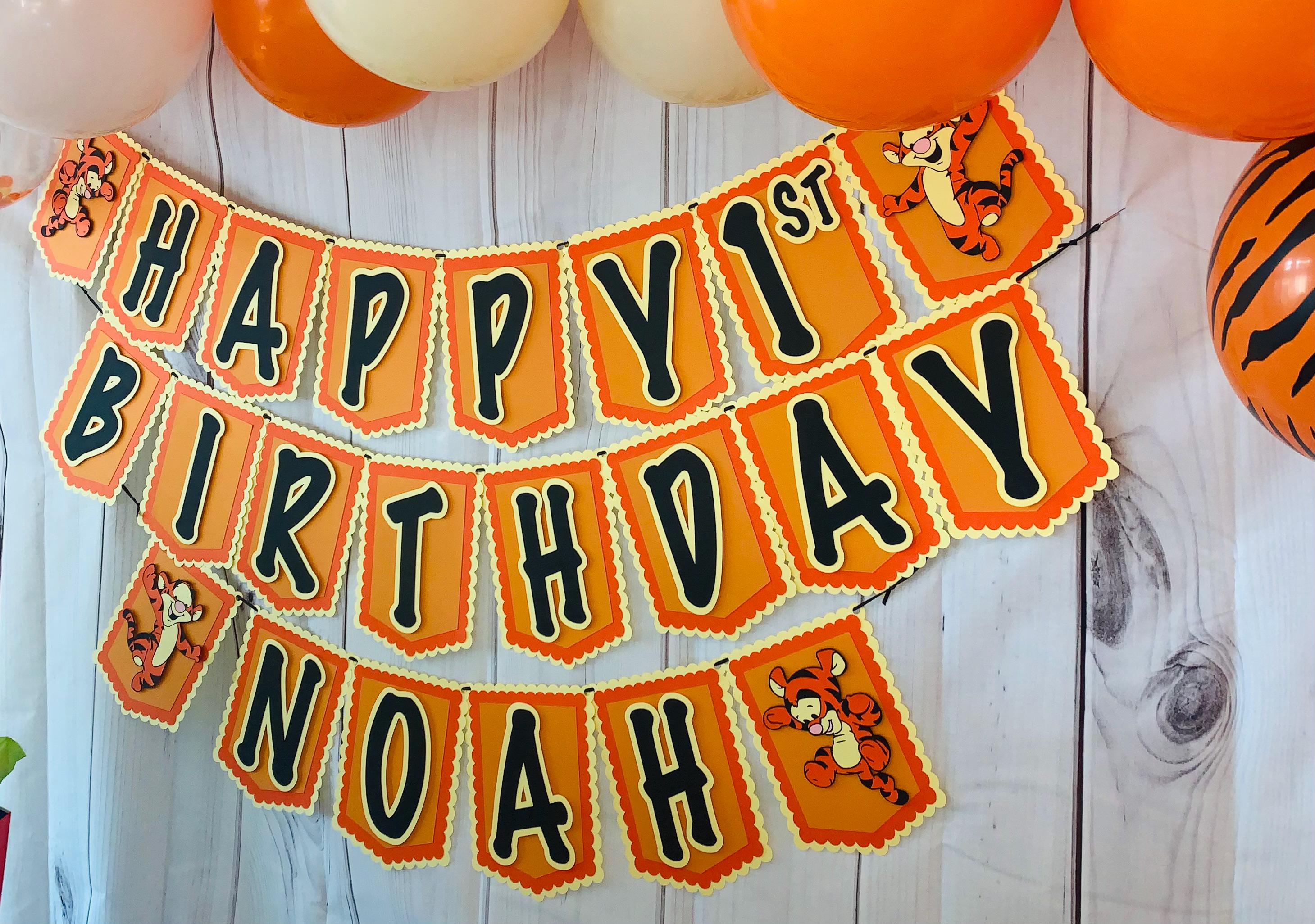 Tigger Winnie the Pooh Birthday Banner - Etsy