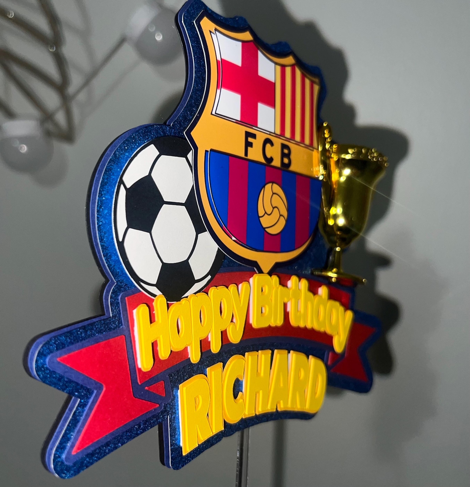 Soccer Barcelona Cake Topper - Etsy