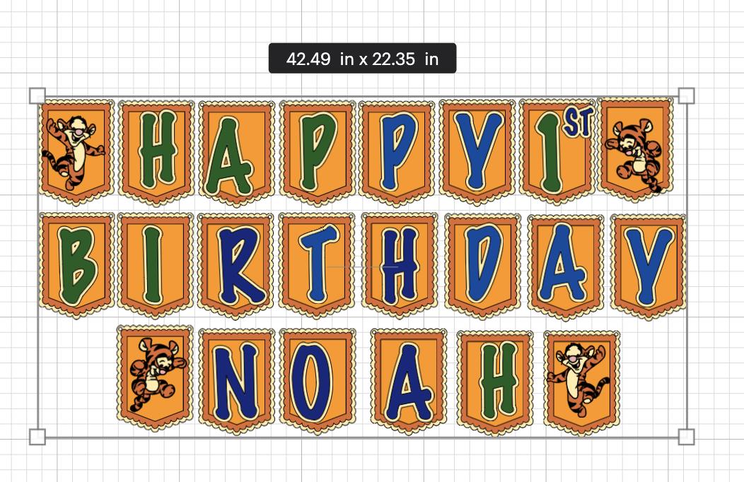 Tigger Winnie the Pooh Birthday Banner - Etsy