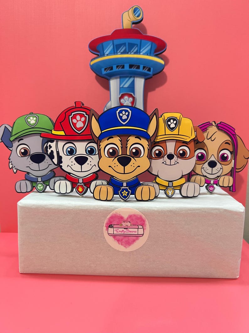 3D Pups Pawpatrol Heads Cake Topper & Cake Decor - Etsy