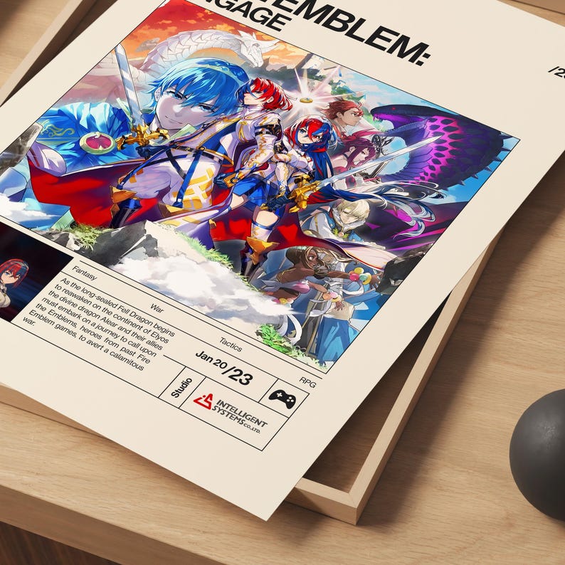 Fire Emblem Engage Poster, Video Game Poster, Minimalist Game Print ...
