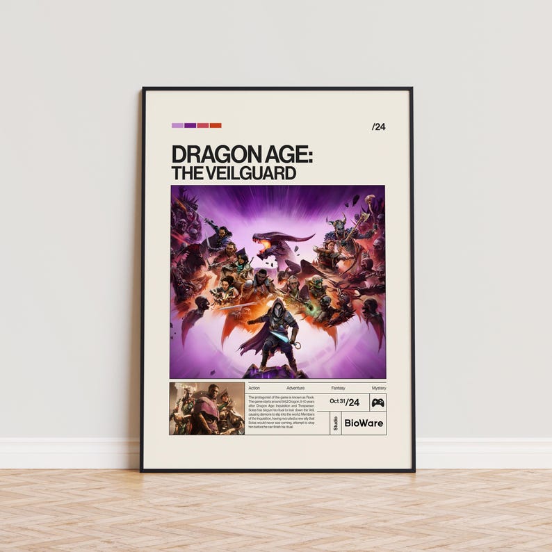 Dragon Age the Veilguard Poster, Video Game Poster, Minimalist Game ...