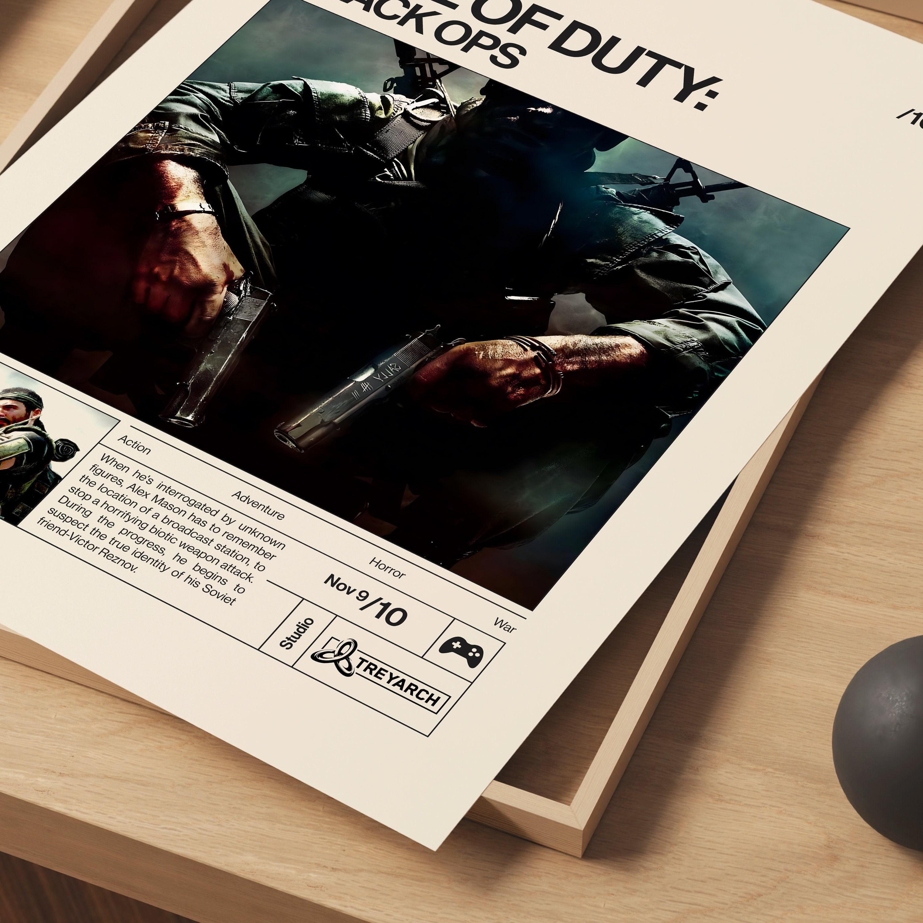 Call of Duty Black Ops Poster, Video Game Poster, Minimalist Game Print ...
