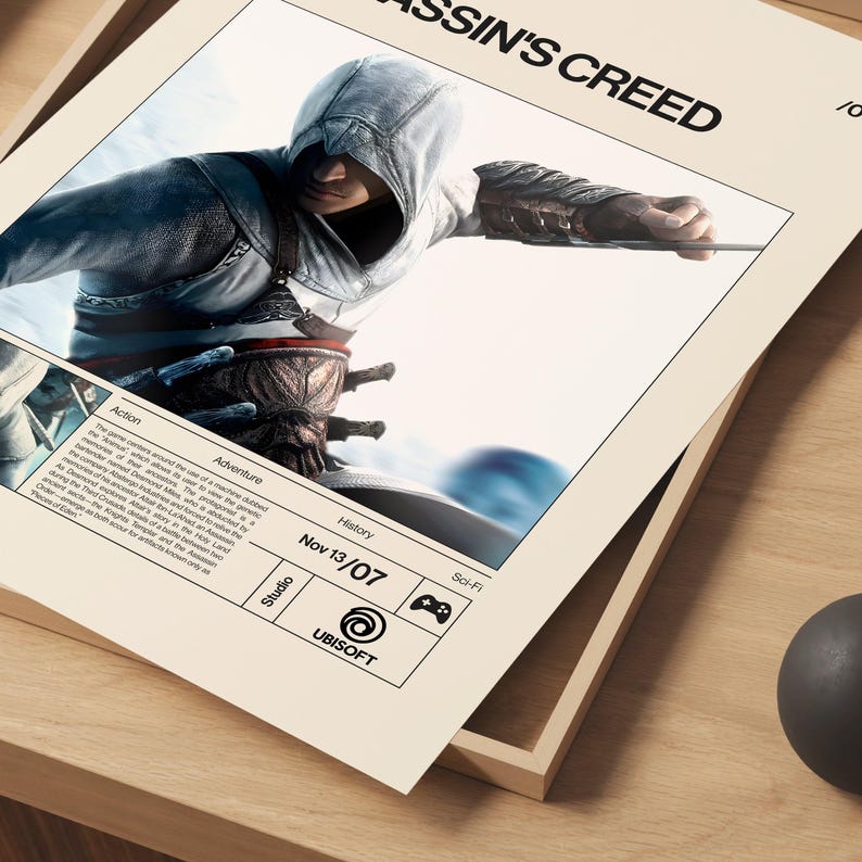Assassin's Creed Poster, Video Game Poster, Minimalist Game Print ...