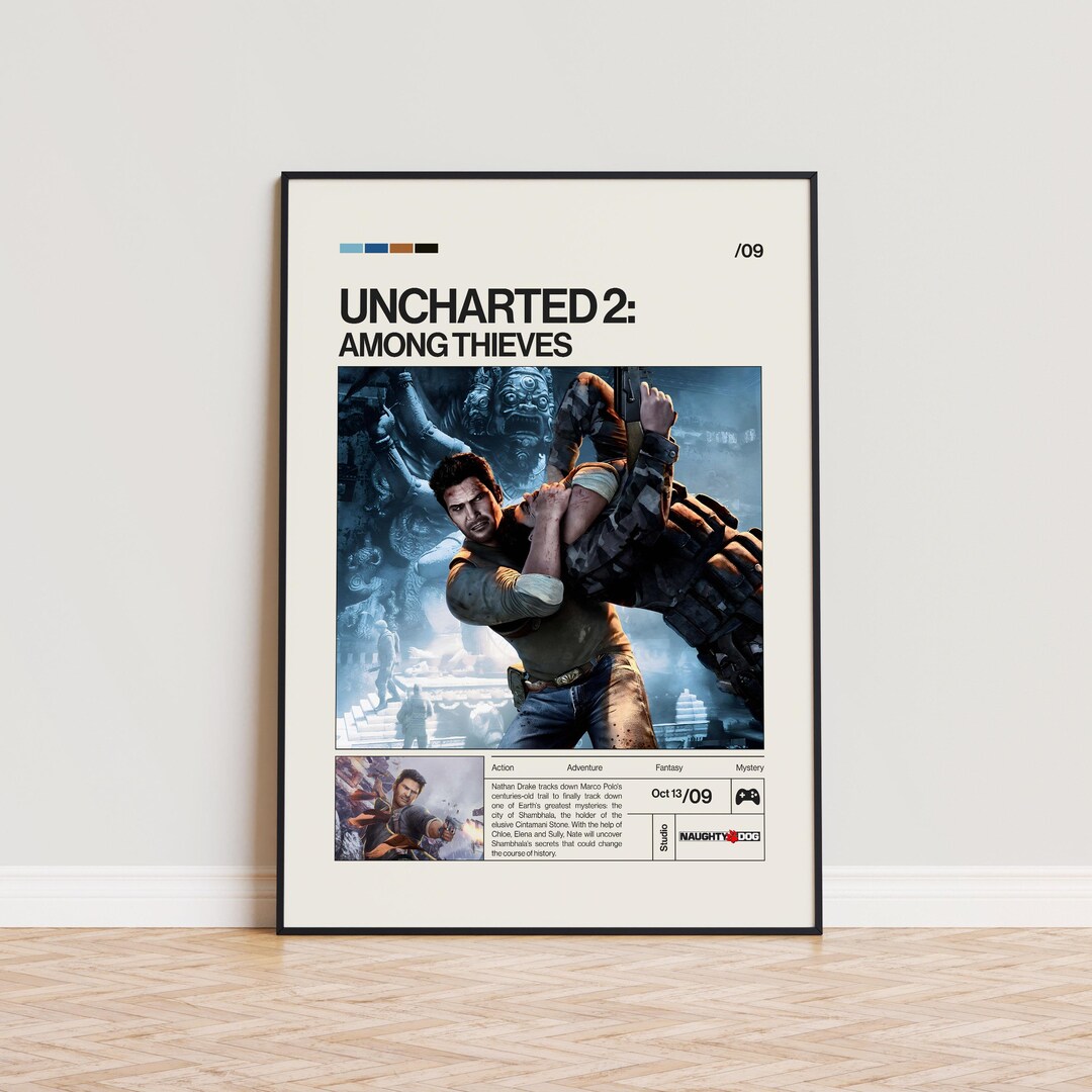 Uncharted 2 Among Thieves Poster, Video Game Poster, Minimalist Game ...