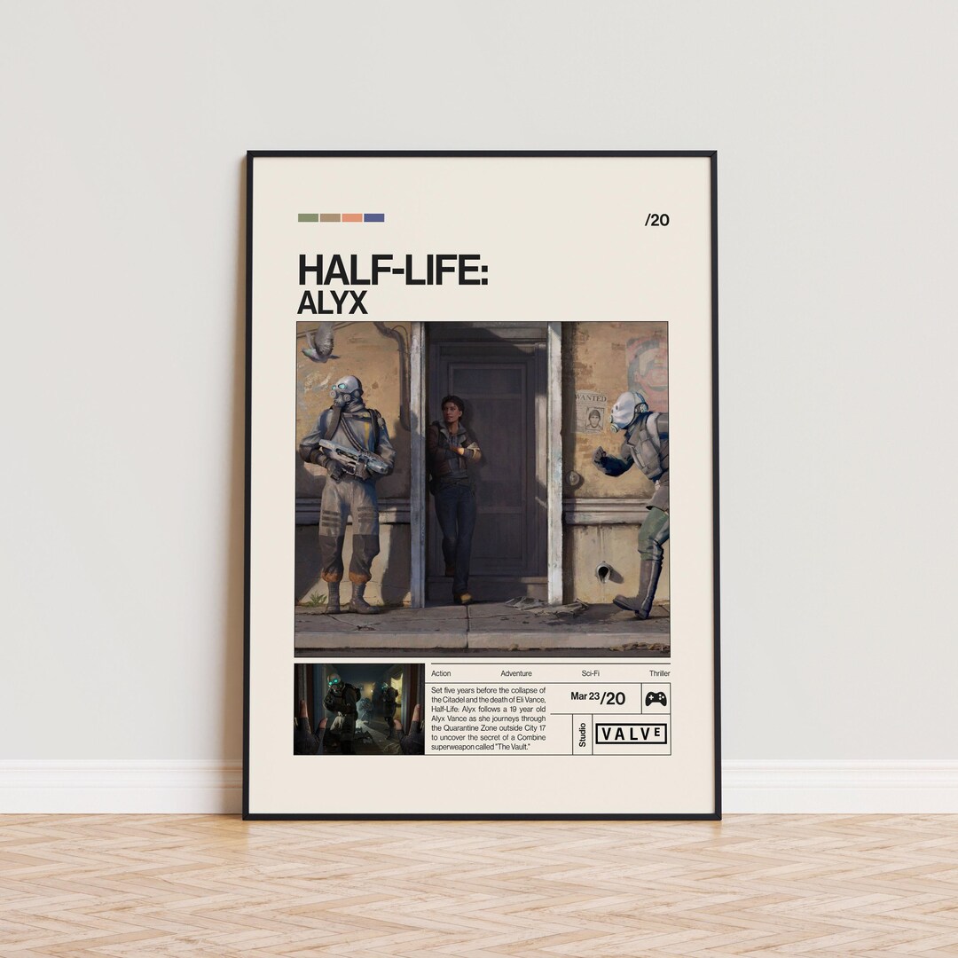 Half-life Alyx Poster, Video Game Poster, Minimalist Game Print, Gaming ...