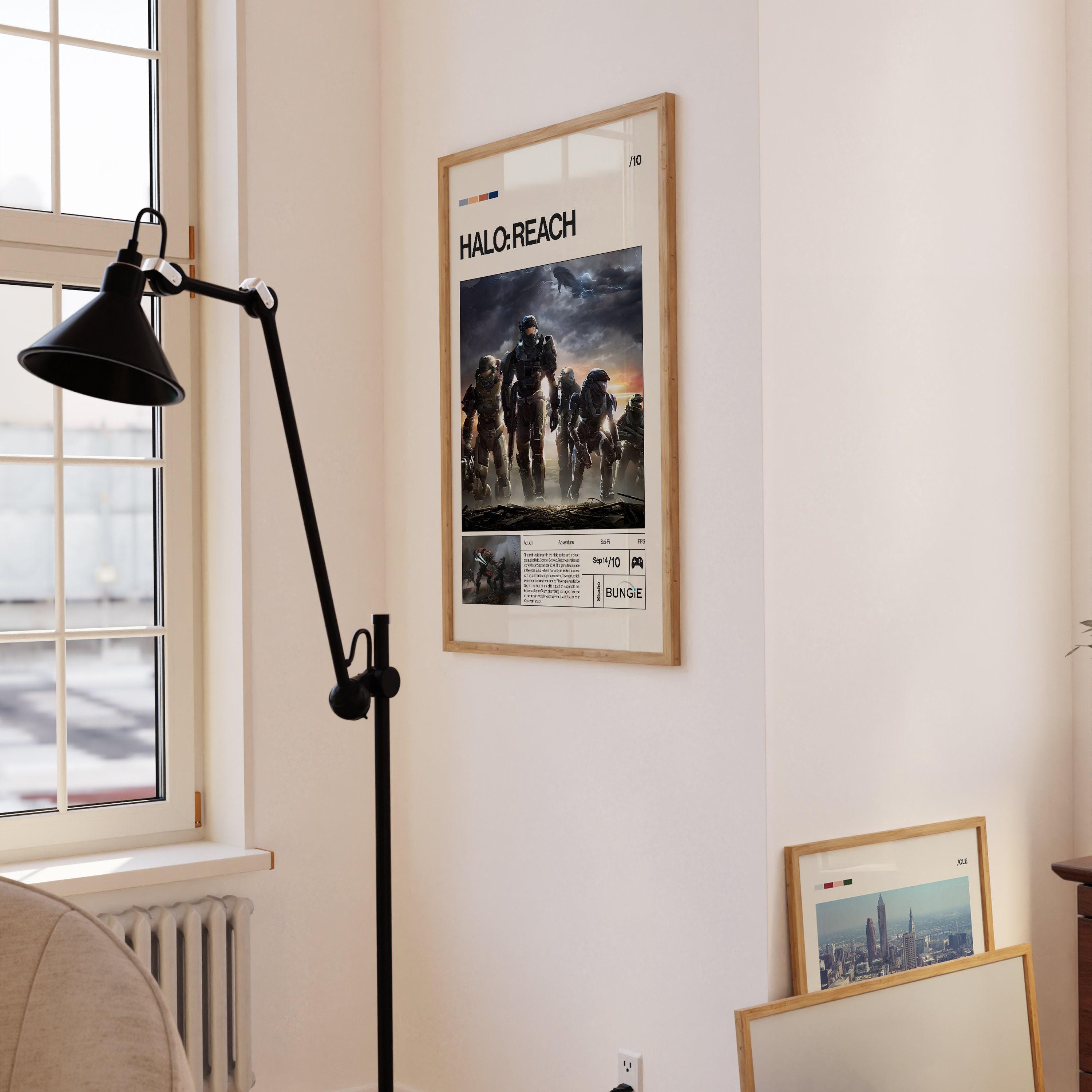 Halo Reach Poster, Video Game Poster, Minimalist Game Print, Gaming ...