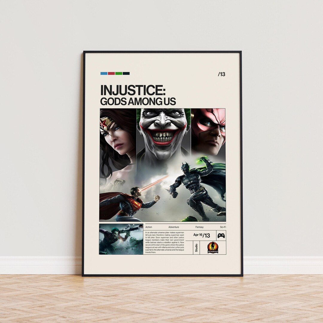 Injustice Gods Among Us Poster, Video Game Poster, Minimalist Game ...