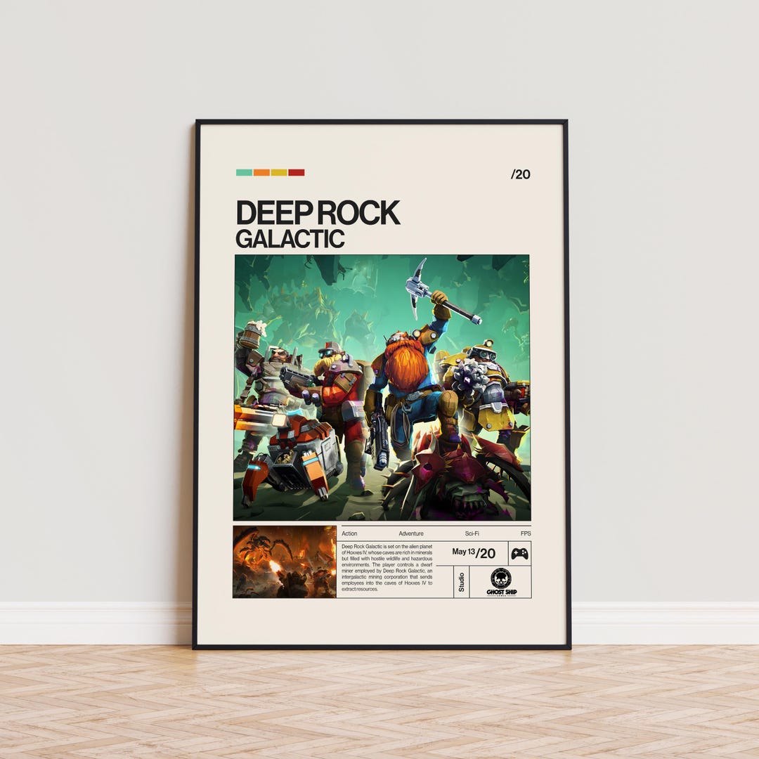 Deep Rock Galactic Poster, Video Game Poster, Minimalist Game Print ...
