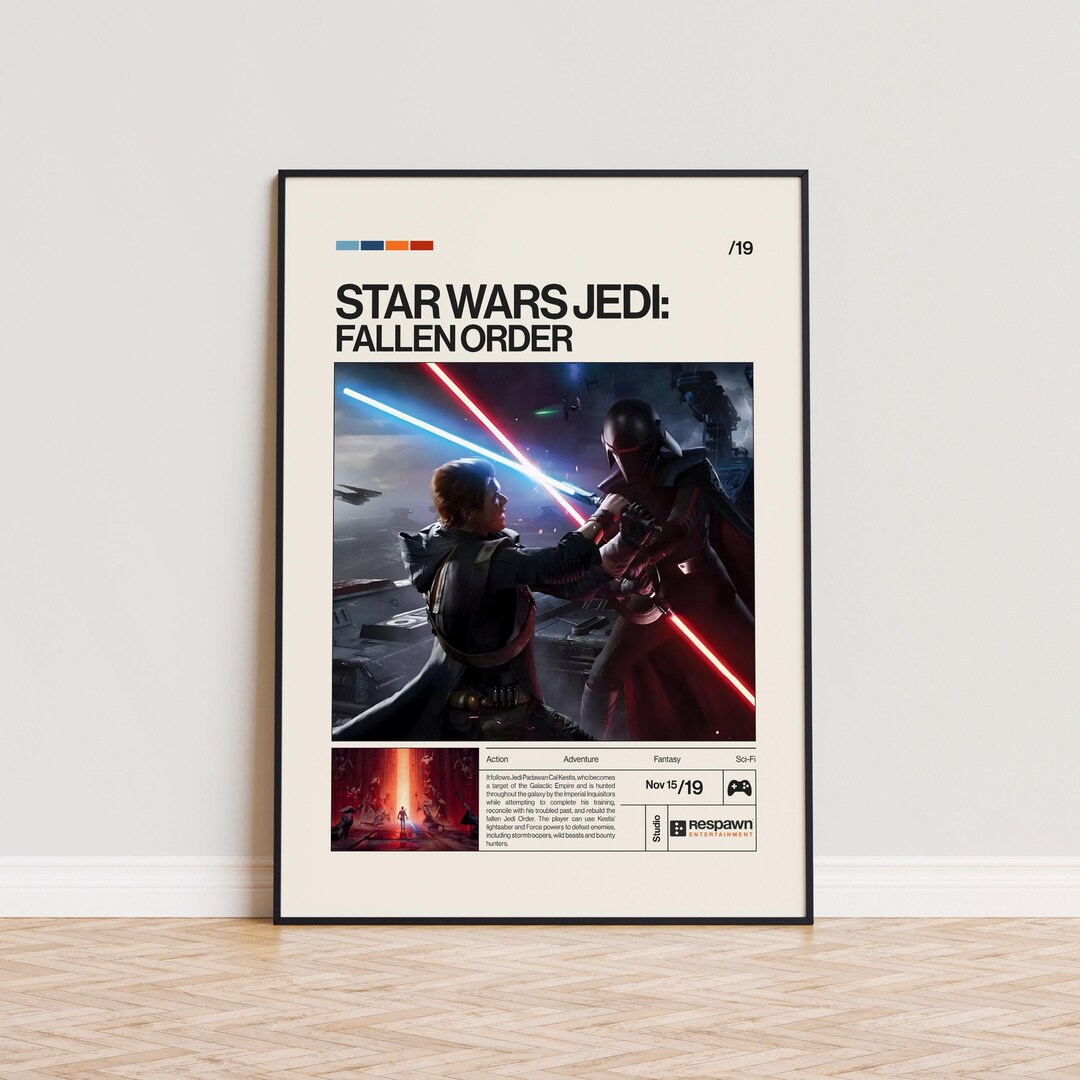 Star Wars Jedi Fallen Order Poster, Video Game Poster, Minimalist Game ...