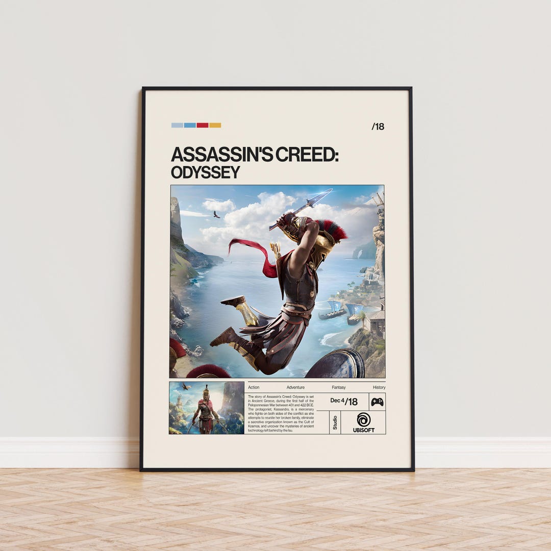 Assassin's Creed Odyssey Poster, Video Game Poster, Minimalist Game ...