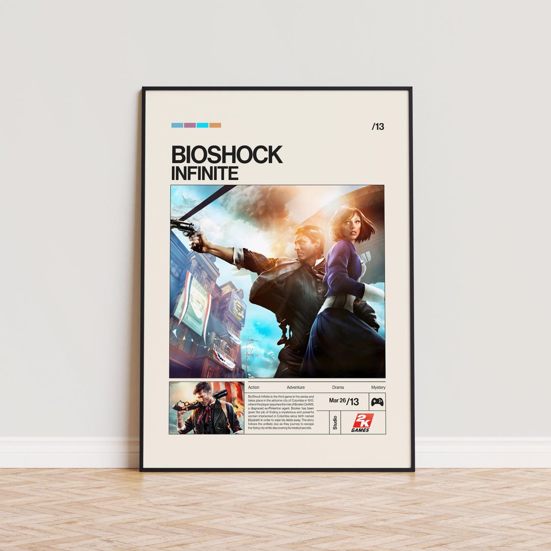 Bioshock Infinite Poster, Video Game Poster, Minimalist Game Print ...