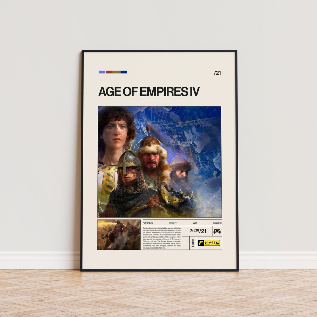 Age of Empires IV Poster, Video Game Poster, Minimalist Game Print ...