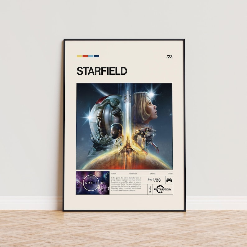 Starfield Poster, Video Game Poster, Minimalist Game Print, Gaming Room ...