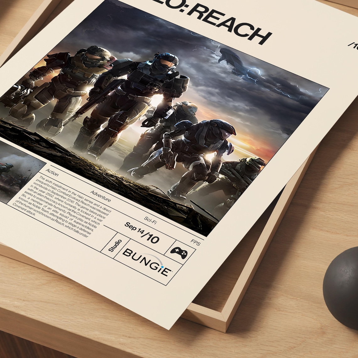 Halo Reach Poster, Video Game Poster, Minimalist Game Print, Gaming ...