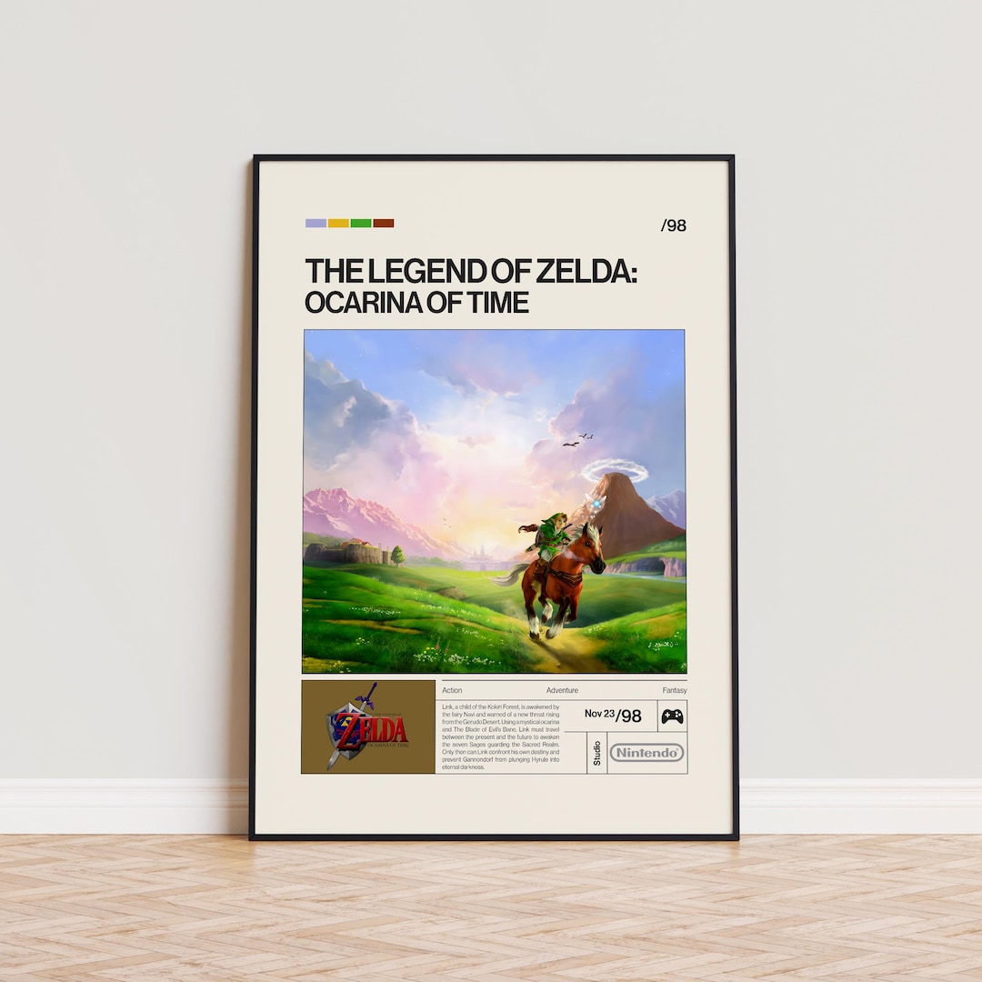 The Legend of Zelda Ocarina of Time Poster, Video Game Poster ...