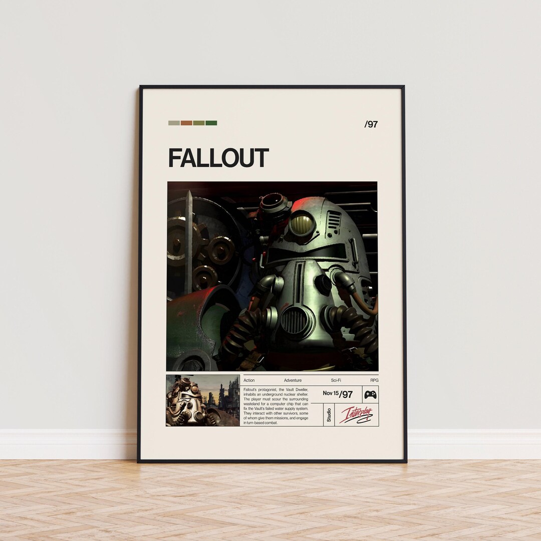Fallout Poster, Video Game Poster, Minimalist Game Print, Gaming Room ...