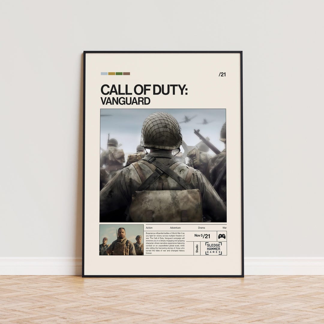 Call of Duty Vanguard Poster, Video Game Poster, Minimalist Game Print ...