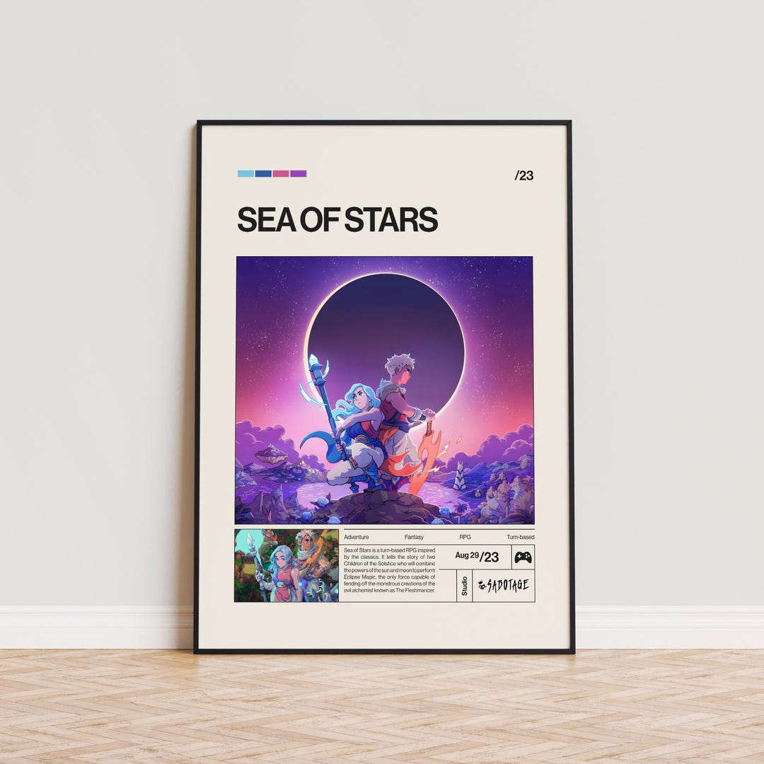 Sea of Stars Poster, Video Game Poster, Minimalist Game Print, Gaming ...