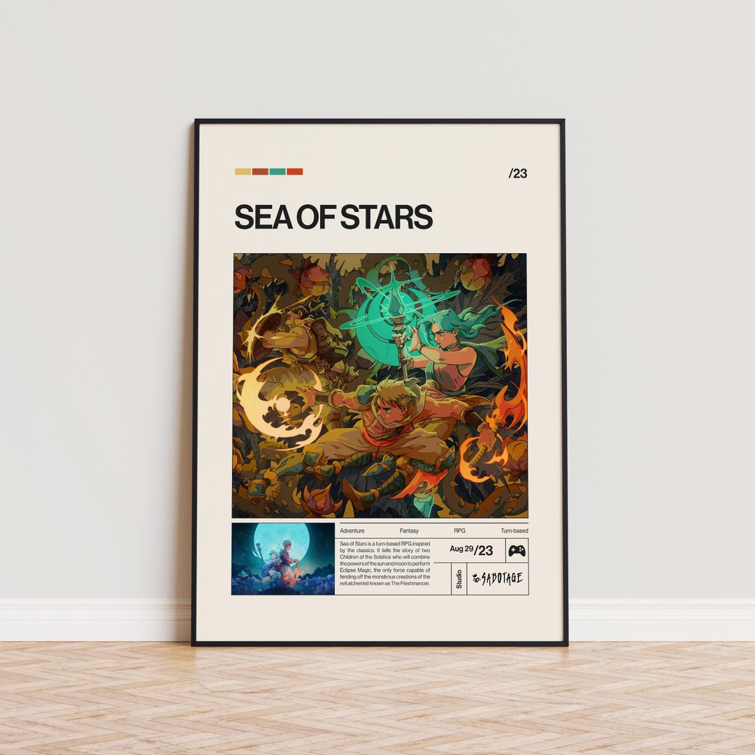Sea of Stars Poster, Video Game Poster, Minimalist Game Print, Gaming ...