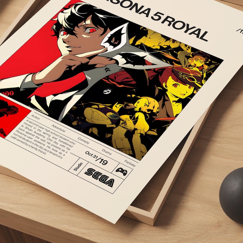 Persona 5 Royal Poster, Video Game Poster, Minimalist Game Print ...