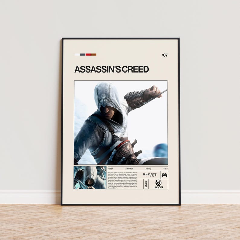 Assassin's Creed Poster, Video Game Poster, Minimalist Game Print ...