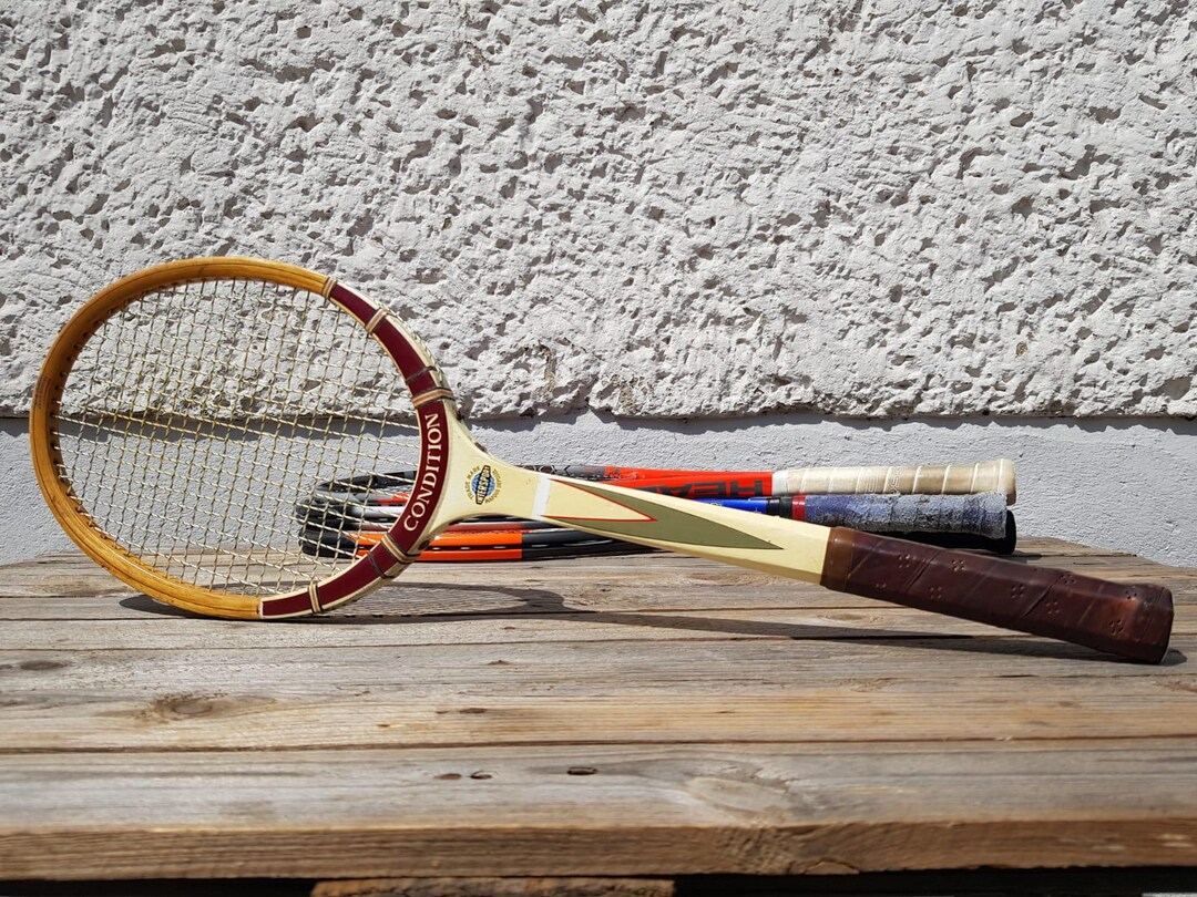 Vintage 1960s-70s Wooden Tennis Racket by Intersport - Marque Déposée ...