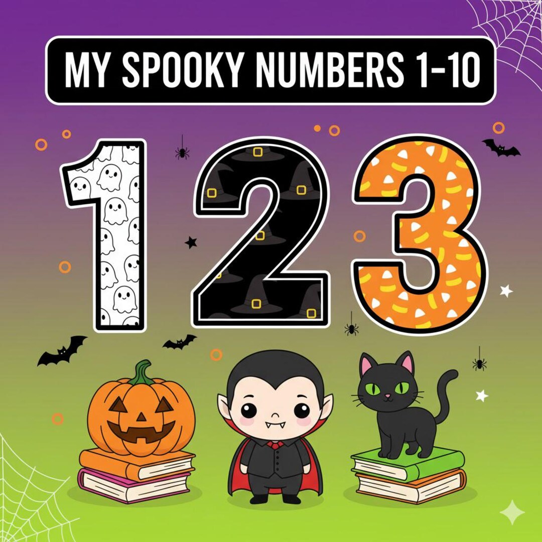 Halloween Numbers 1-10 Coloring Pages | Kids Printable Fall Counting ...