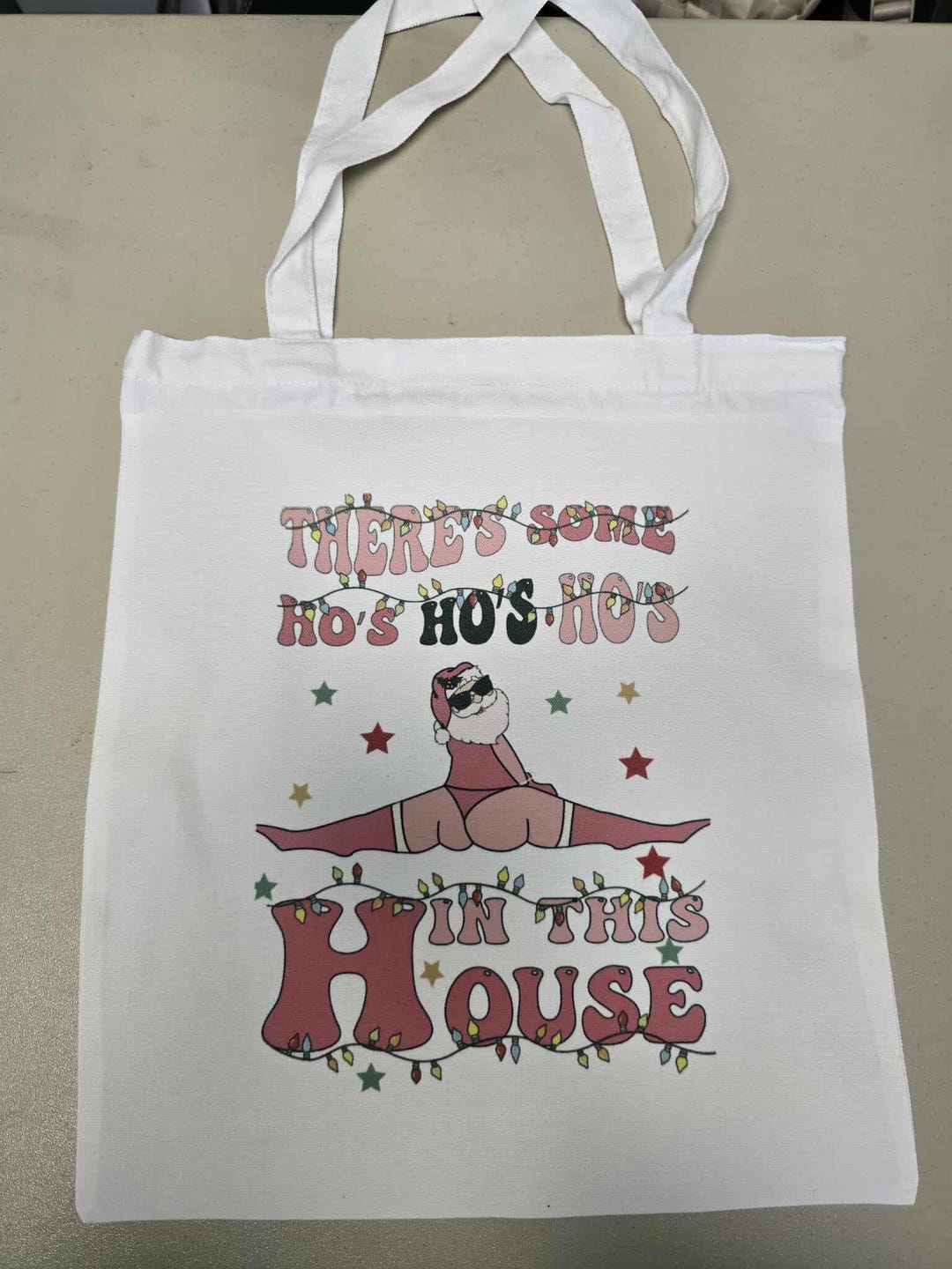 There's Some Ho Ho Ho's in This House Tote Bag Christmas Santa Funny ...