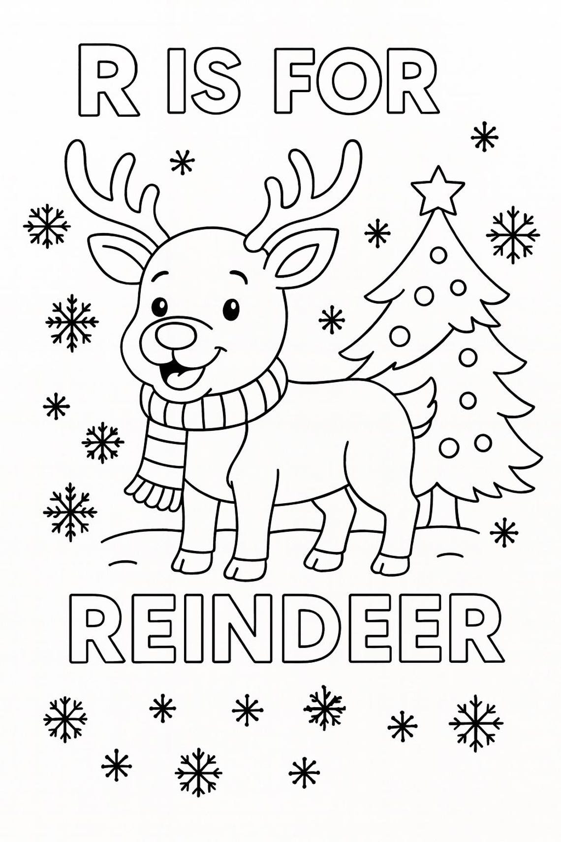 Christmas Alphabet Coloring Pages A-Z: Holiday ABC Learning (PDF ...